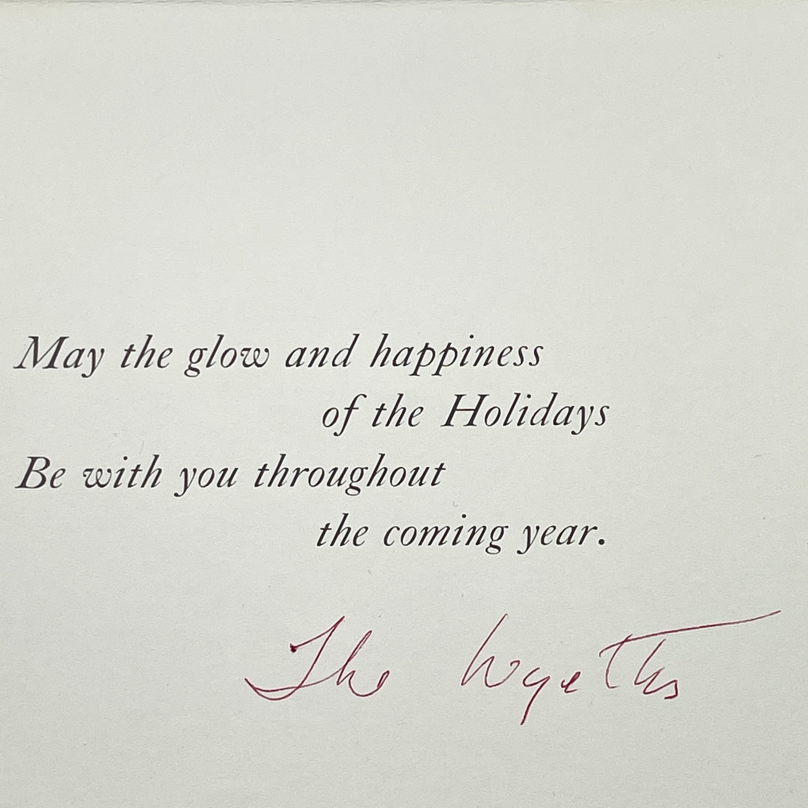 Andrew Wyeth Signed Family Christmas Card (signed “the Wyeths”) - Etsy