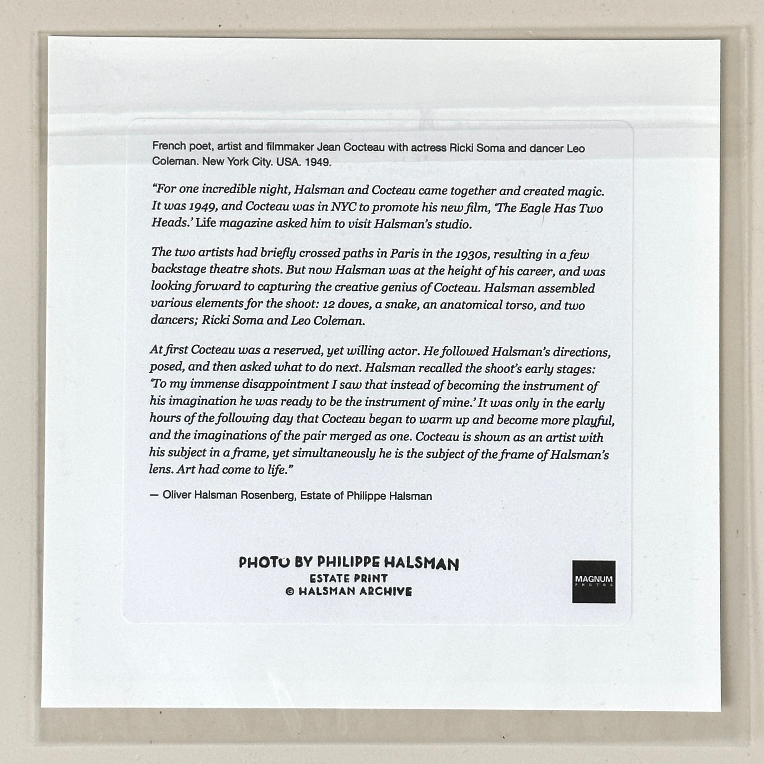 Philippe Halsman - Portrait of Jean Cocteau, Ricki Soma, and Leo ...