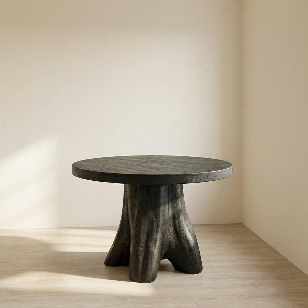 Entryway Center Table Foyer Table Round Pedestal Table Handmade ...