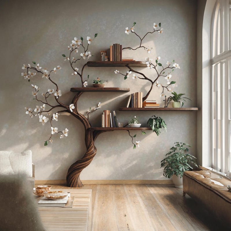 Wall Tree Bookshelf - Etsy