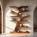 Rustic Tree Bookshelf Solid Wood Handmade Living Room Decoration Tree ...