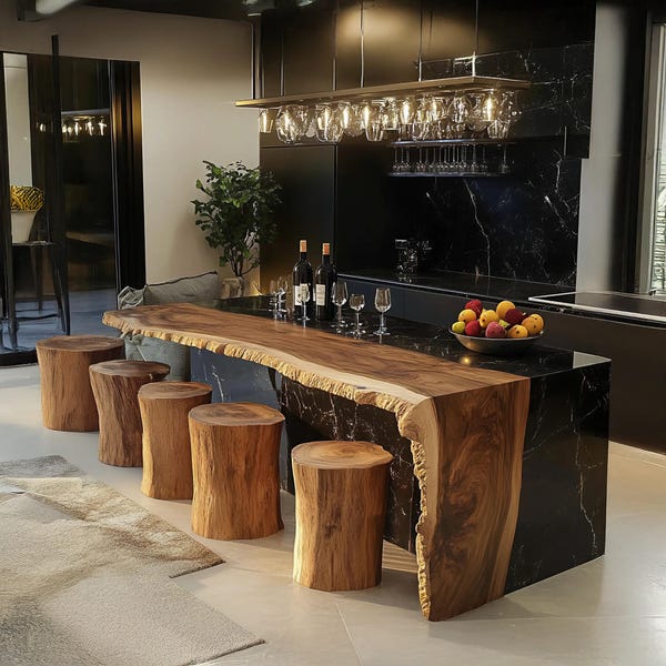 Live Edge Bar Table - Etsy Canada