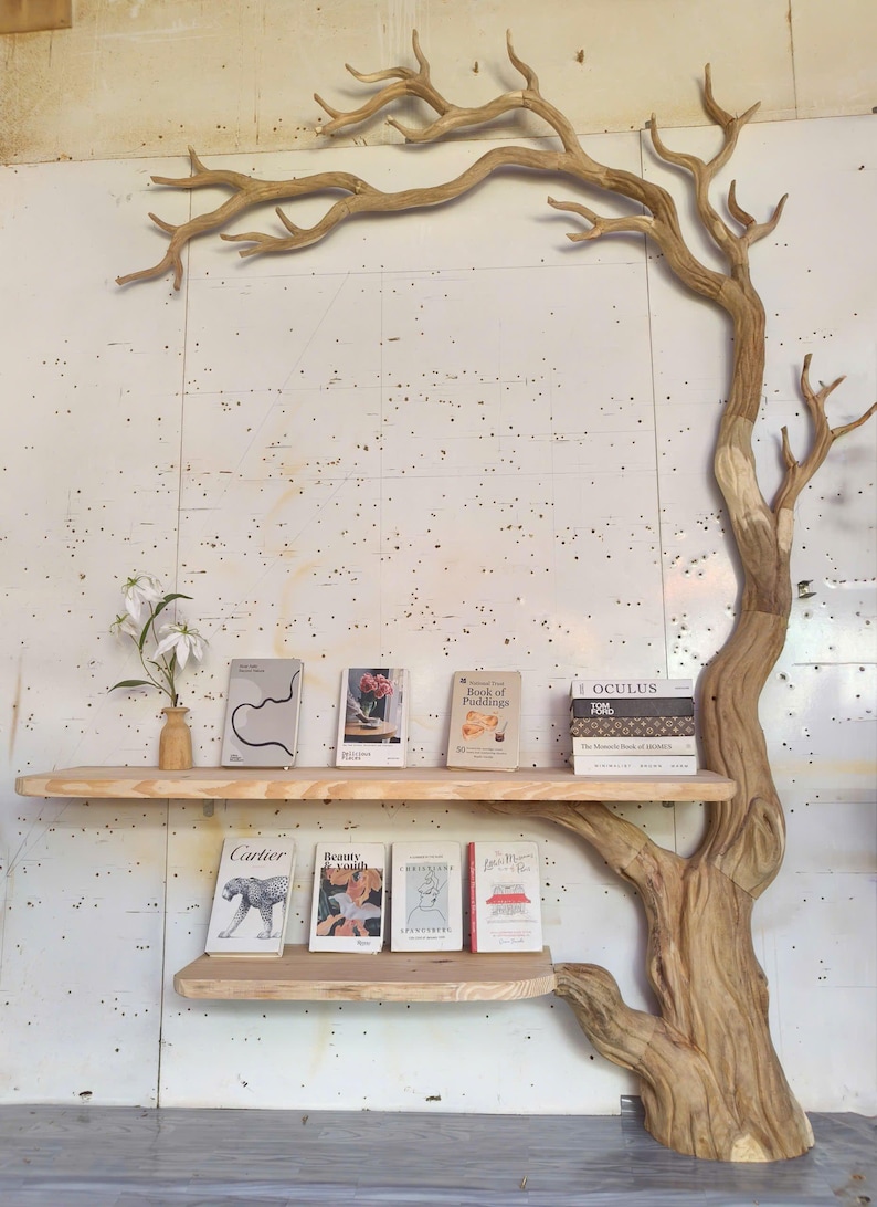 Unique Console Table Style Desk Crafted From Natural Tree Trunks ...
