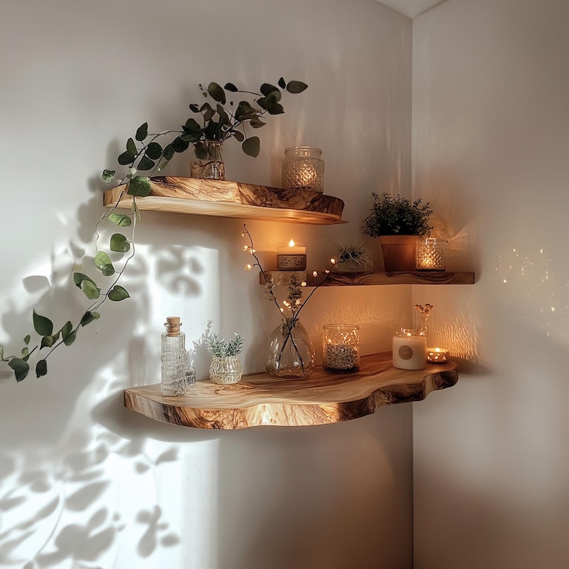 Walnut Floating Shelves - Etsy