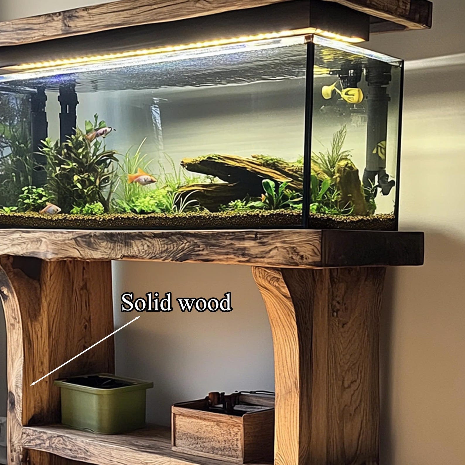 Customized Solid Wood Fish Shelf Handmade Fish Shelf Unique Style Home ...