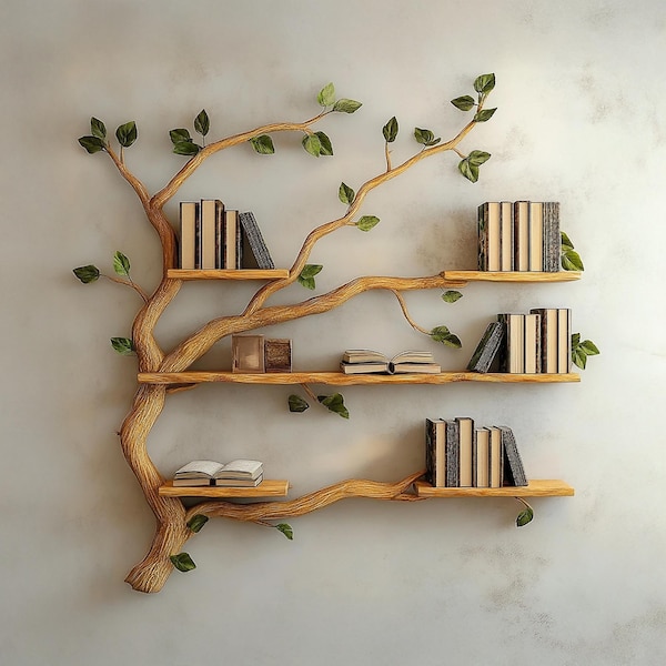 Tree Book Shelf - Etsy