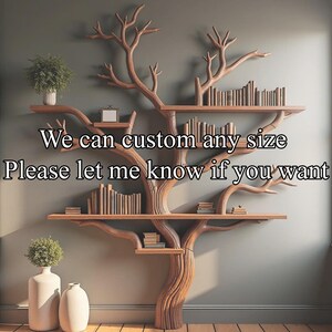 Tree Branch Bookshelf Tree Bookcase Solid Wood Rustic Bookshelf Tree ...