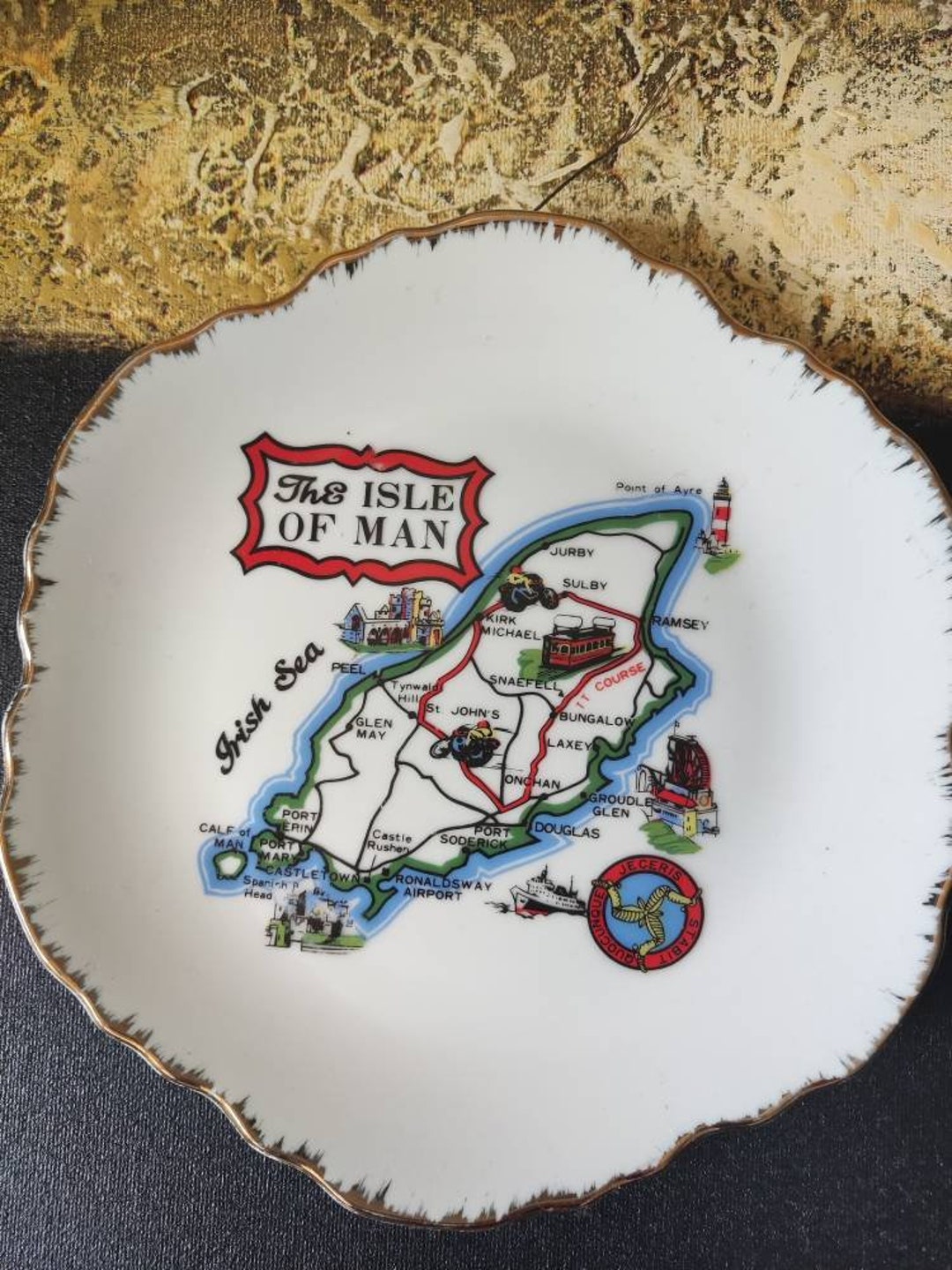 Decorative Plate the Isle of Man Made in Korea - Etsy
