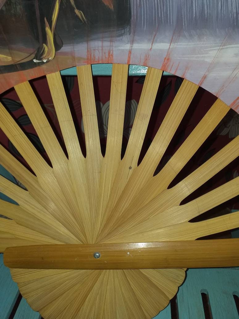 Large Vintage Chinese Wall Fan, Home Decor, Hand Painting - Etsy