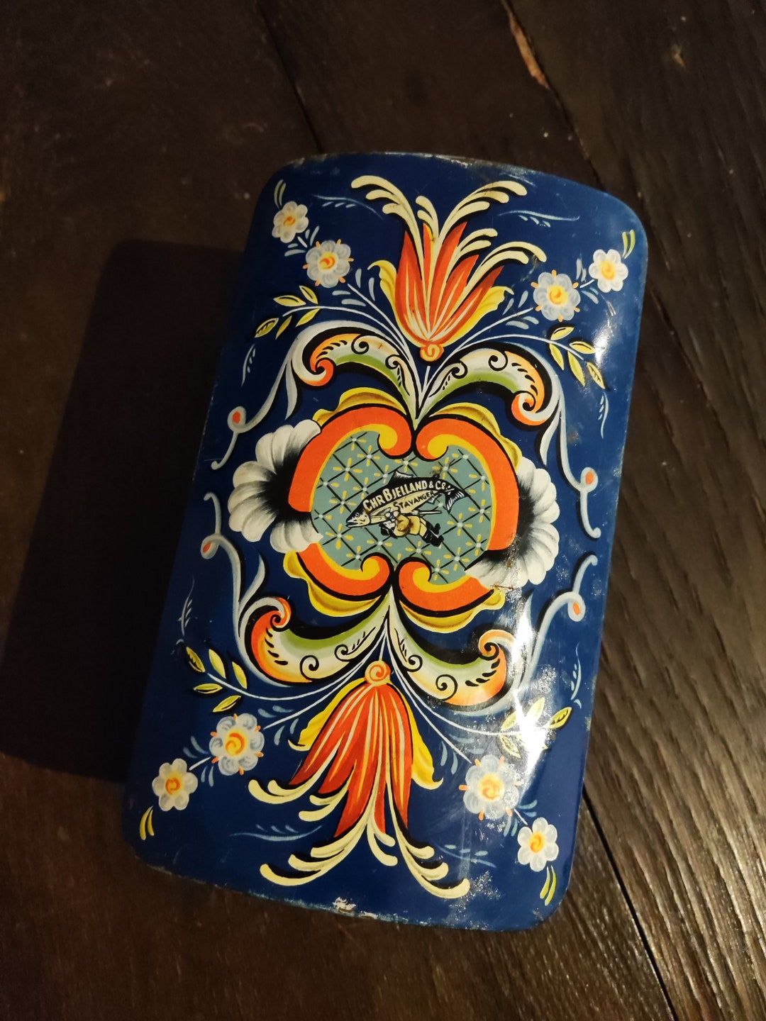 Vintage Norwegian Box From Chr. Bjelland,scandinavian Design, Size ...