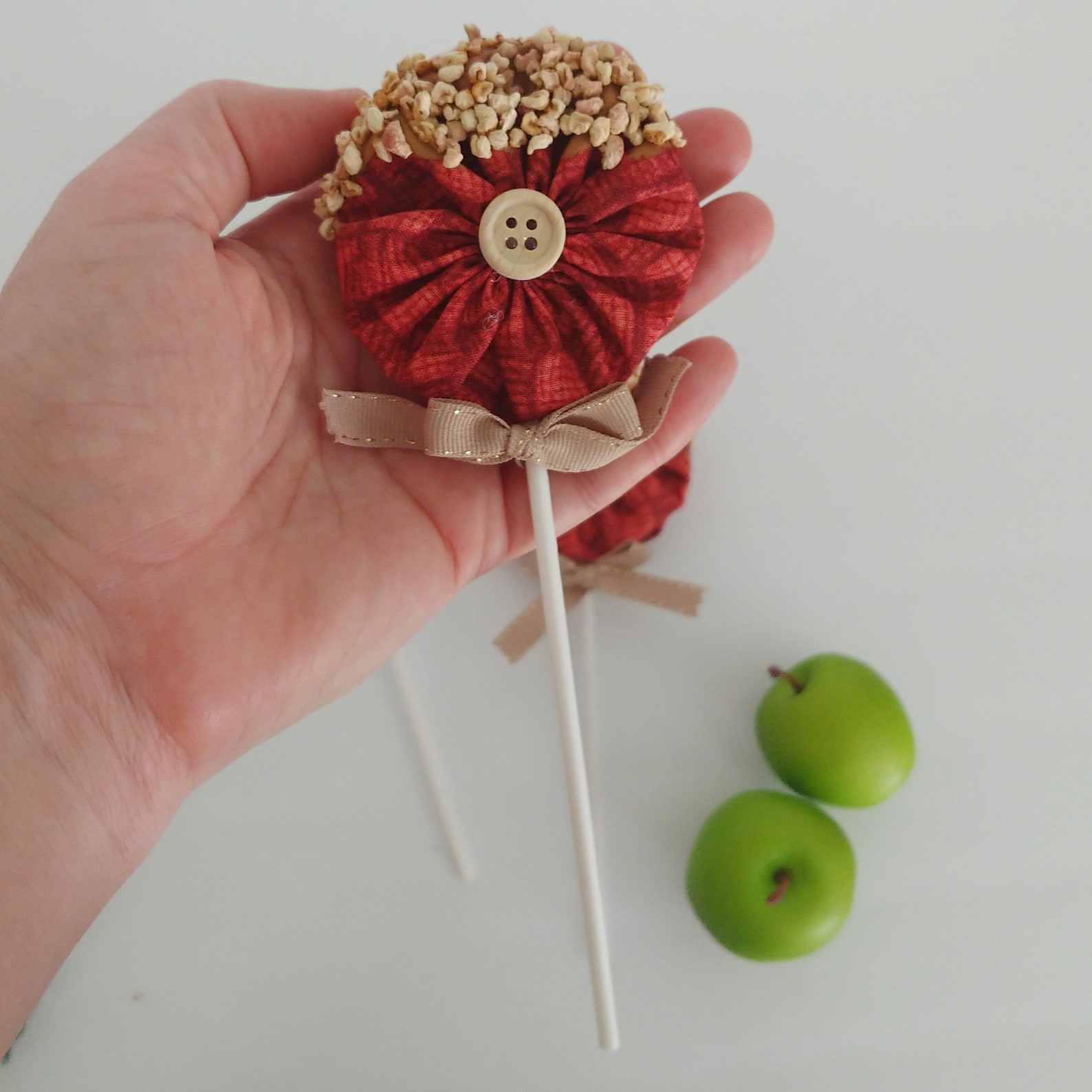 Caramel Apple fabric lollipops are the perfect addition to | Etsy