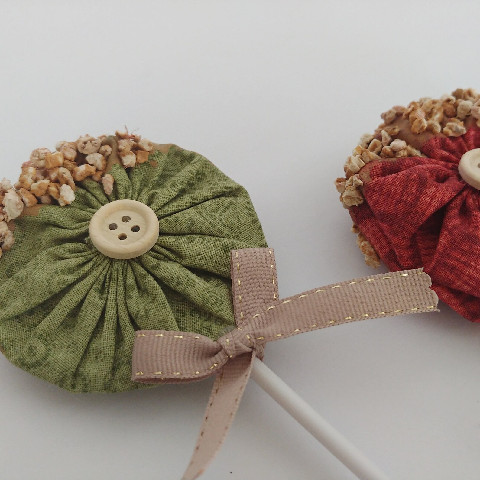 Caramel Apple fabric lollipops are the perfect addition to | Etsy