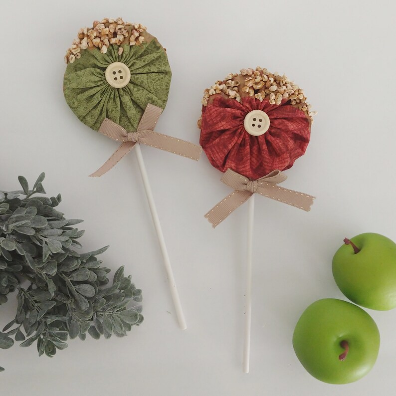 Caramel Apple Fabric Lollipops Are the Perfect Addition to - Etsy