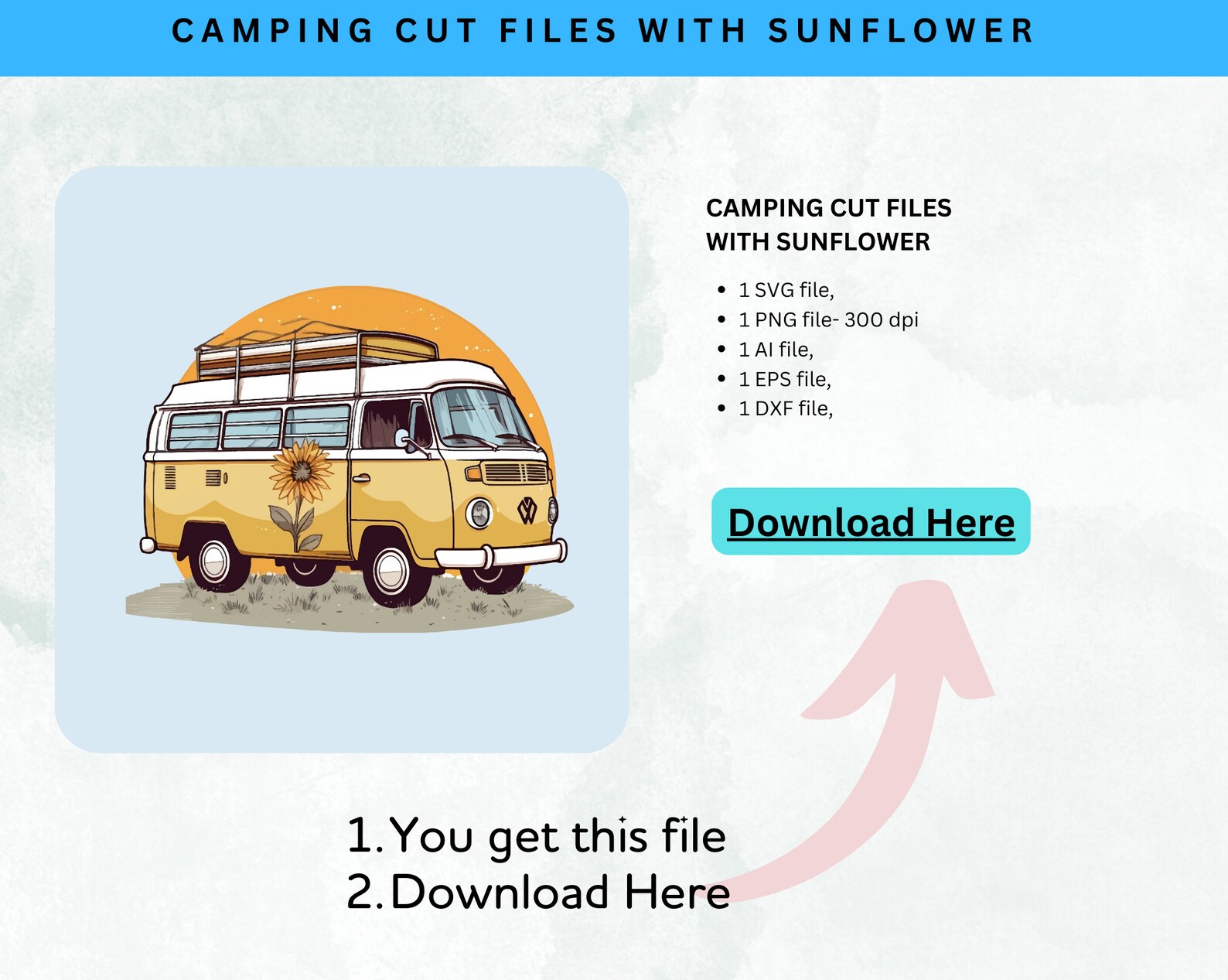 Camping Cut Files 4 Bundle Hippie Van Svg Camping Svg - Etsy
