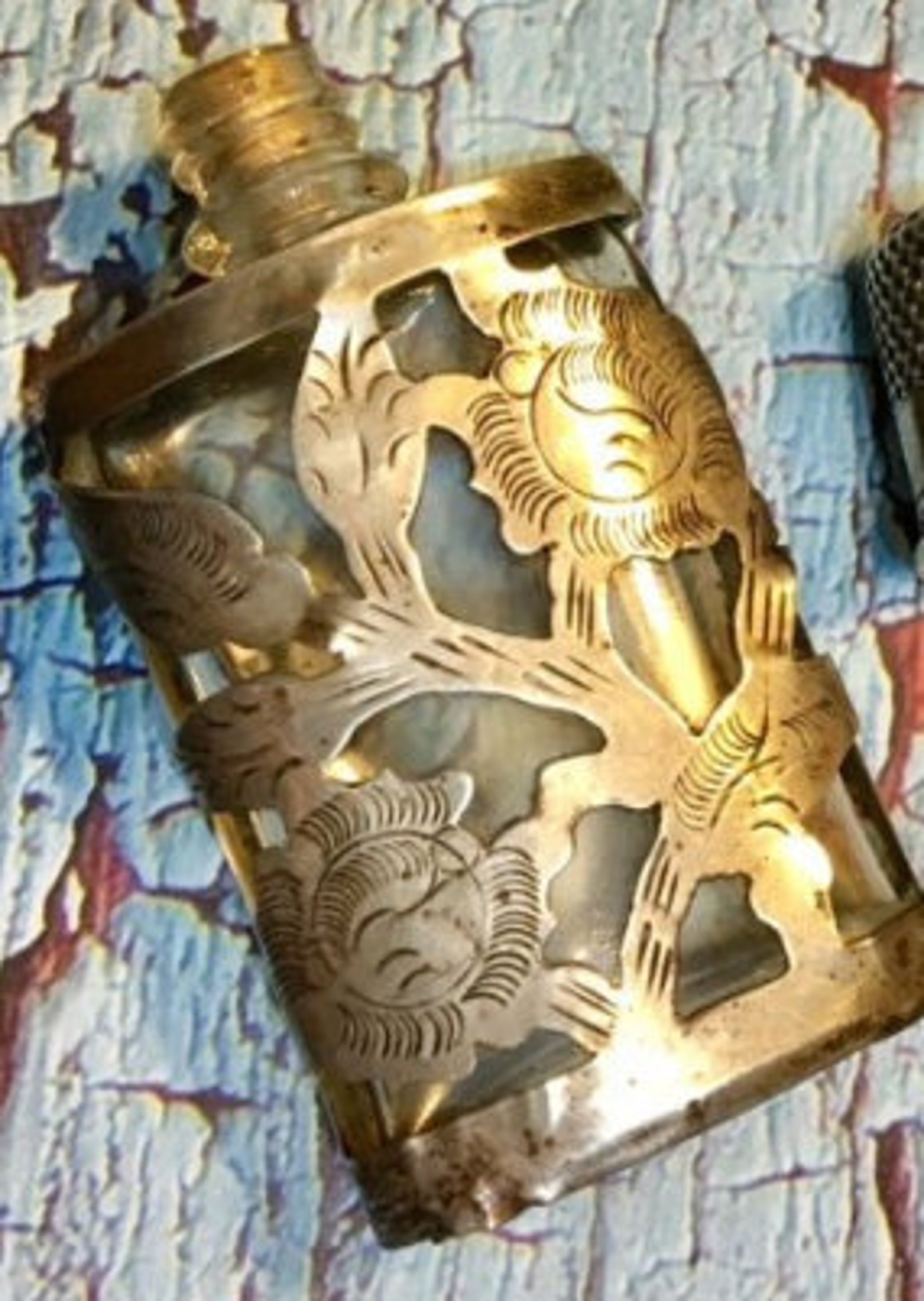 Vintage Sterling Silver Bottle With Ornate Design 268 - Etsy