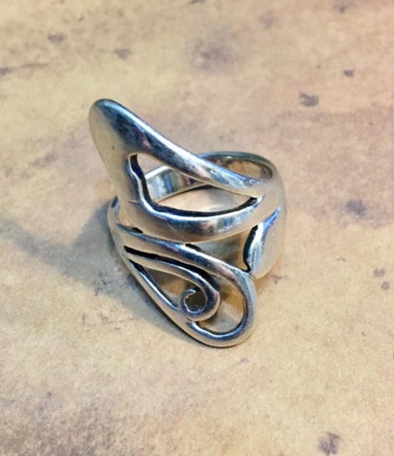 Vintage Sterling Silver Freeform Ring 385 - Etsy
