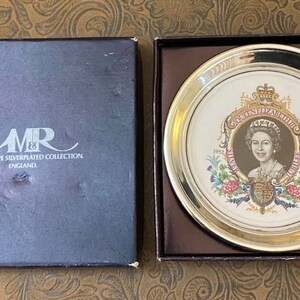 Vintage Silver Jubilee Queen Elizabeth II Silver Plate Dish 1302 - Etsy