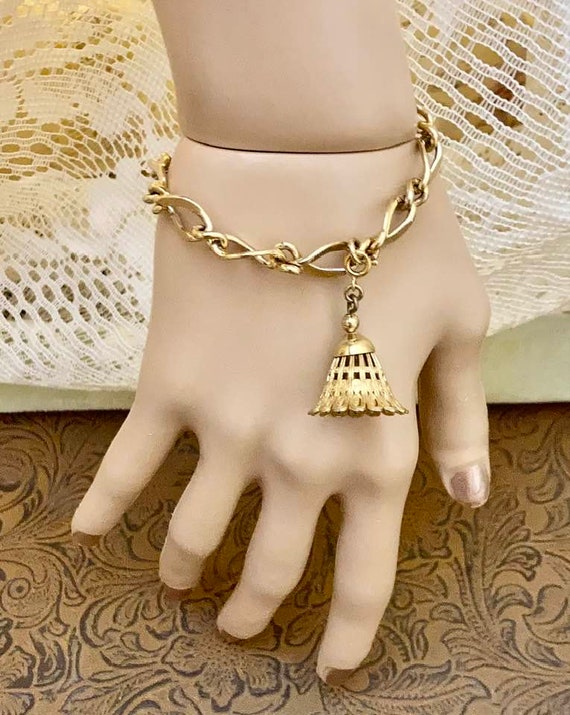 Vintage Monet Bell Charm Bracelet … - Gem