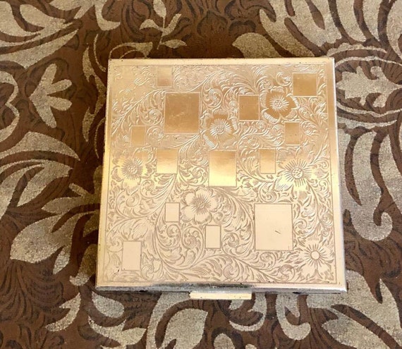 Vintage Silver Plated Rex Powder Compact … - Gem