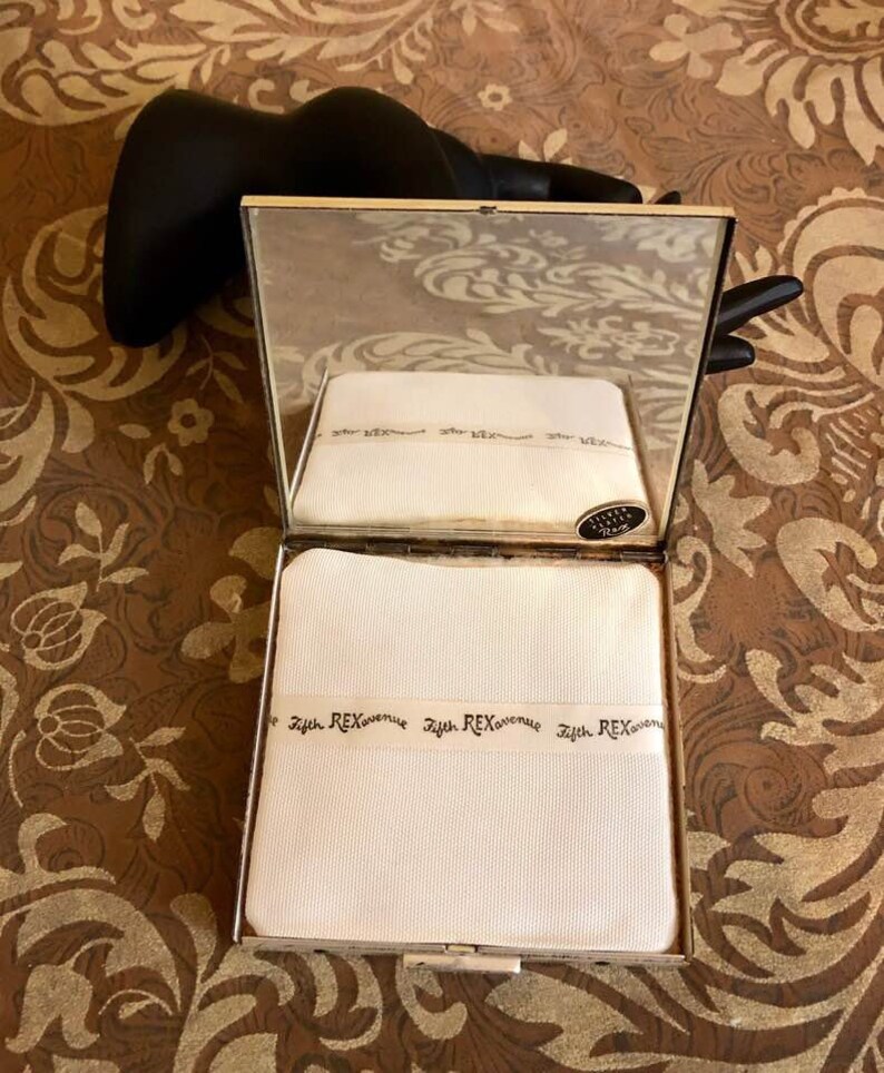 Vintage Silver Plated Rex Powder Compact 248 - Etsy