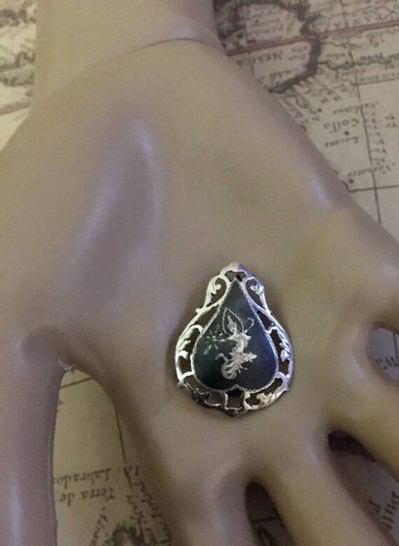 Vintage Sterling Silver Siam Thai Goddess Dancer Broo… - Gem