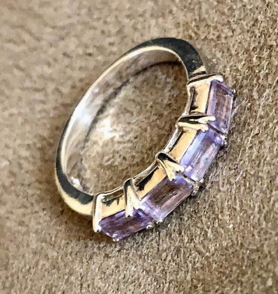 Vintage amethyst band sterling - Gem