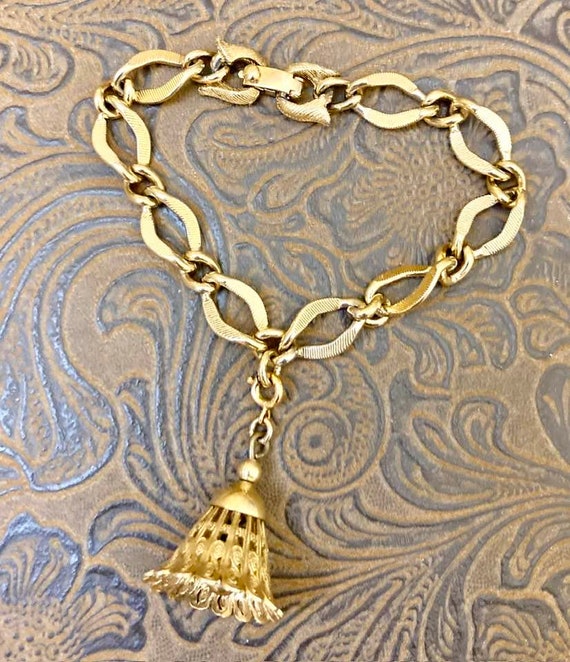 Vintage Monet Bell Charm Bracelet … - Gem