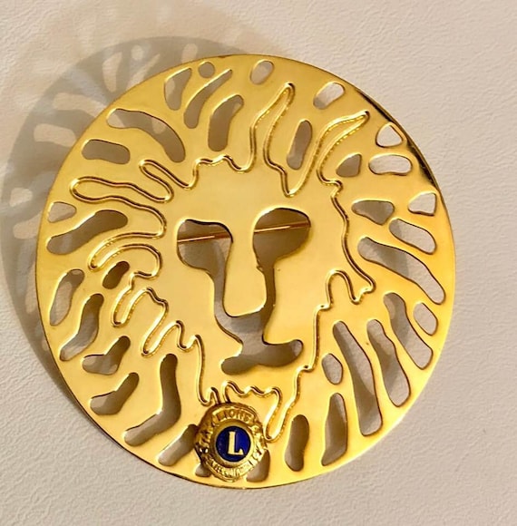 Vintage Lions Club Brooch 654 | Etsy