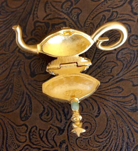 Vintage Bob Mackie Magic Lamp Trinket Box - Gem