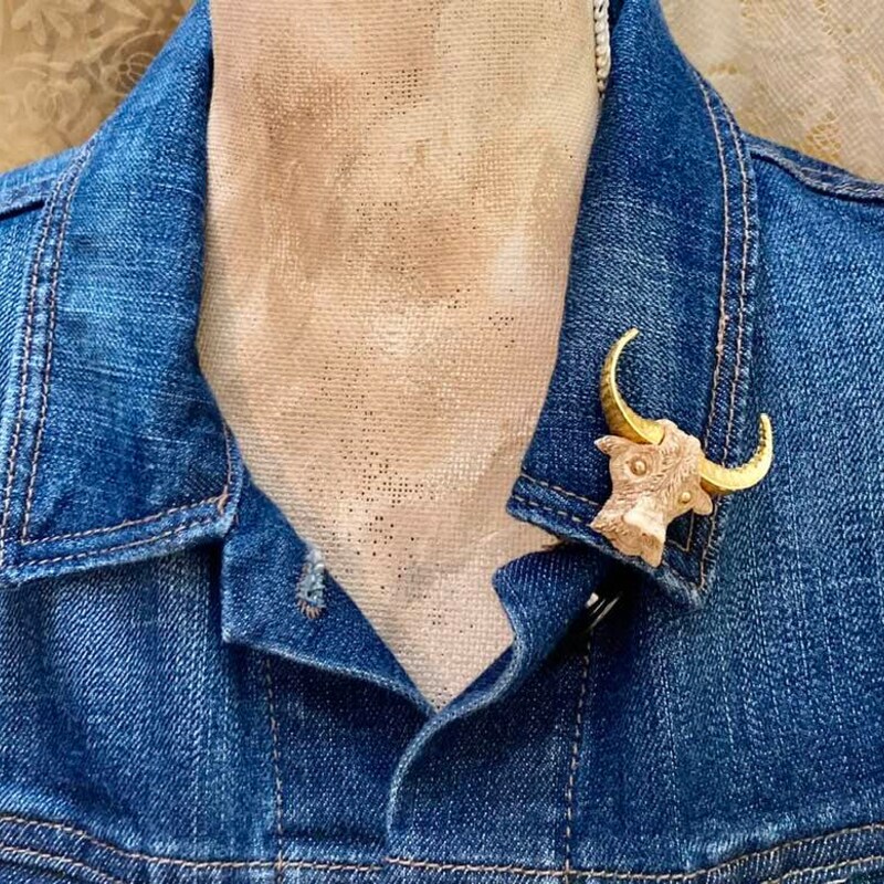 Bull Brooch - Etsy