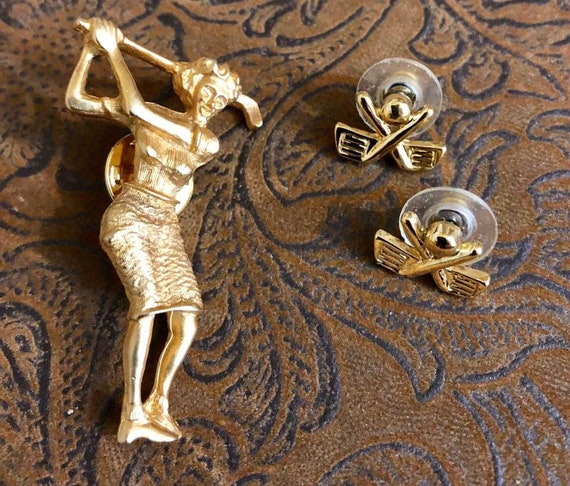 Vintage JJ Golfer Pin and Golf Club Scatter Pins 100 | Etsy