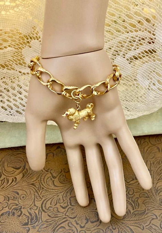 Poodle bracelet charm - Gem