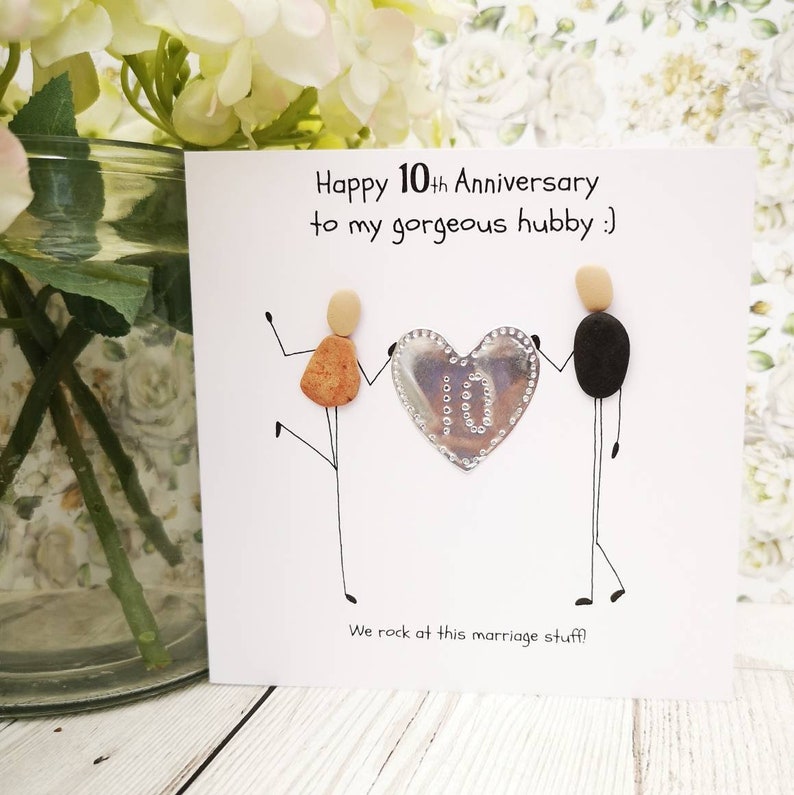 10th Anniversary Card Husband Tin Anniversary Card Pebble Card Etsy 10th-anniversary-card-husband-tin-anniversary-card-pebble-card-etsy