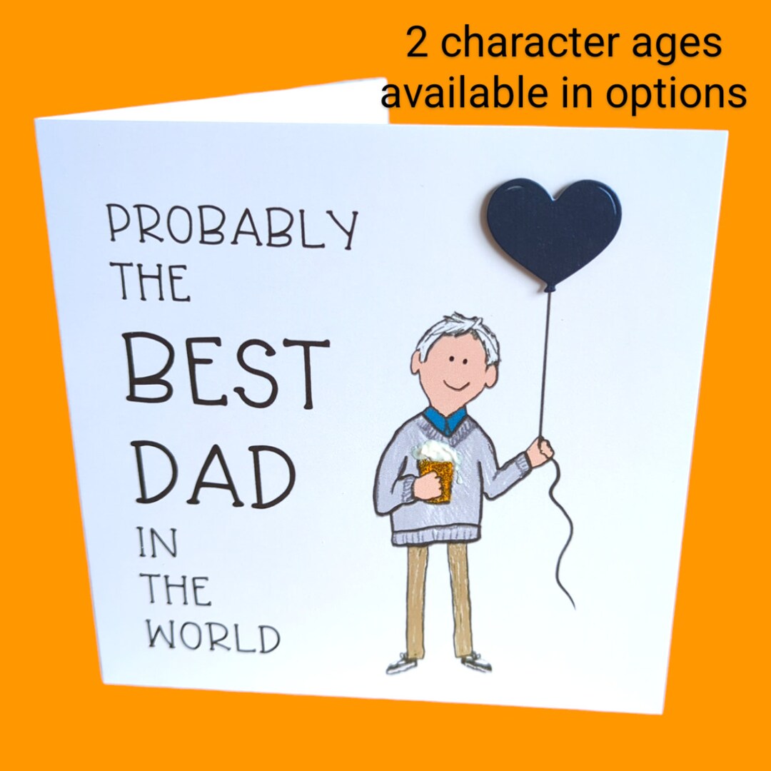 Father's Day Card, Quirky Father's Day Card, Dad Birthday Card ...