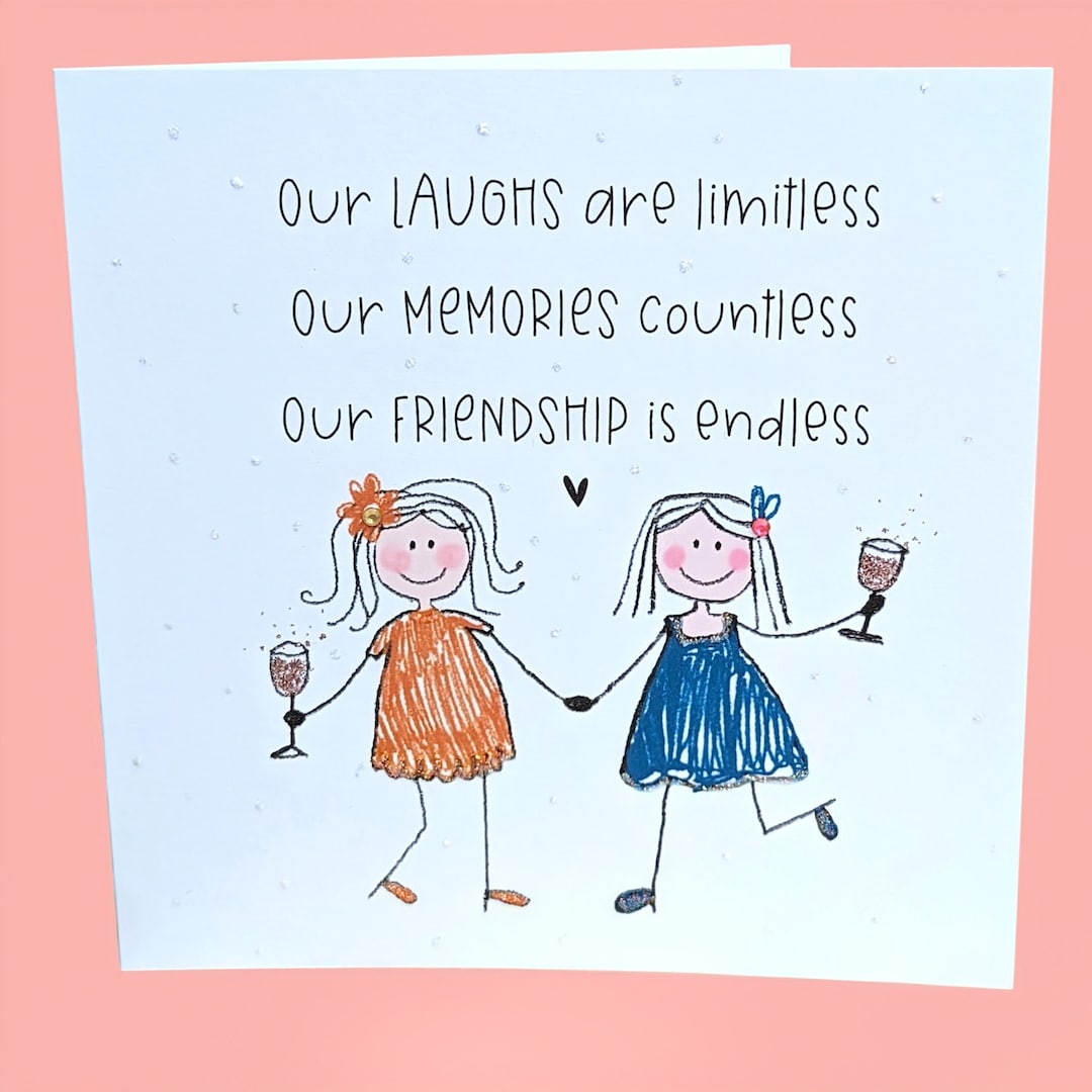 Best Friends Card Bestie Birthday Card Quirky Friend Card Best Friend ...
