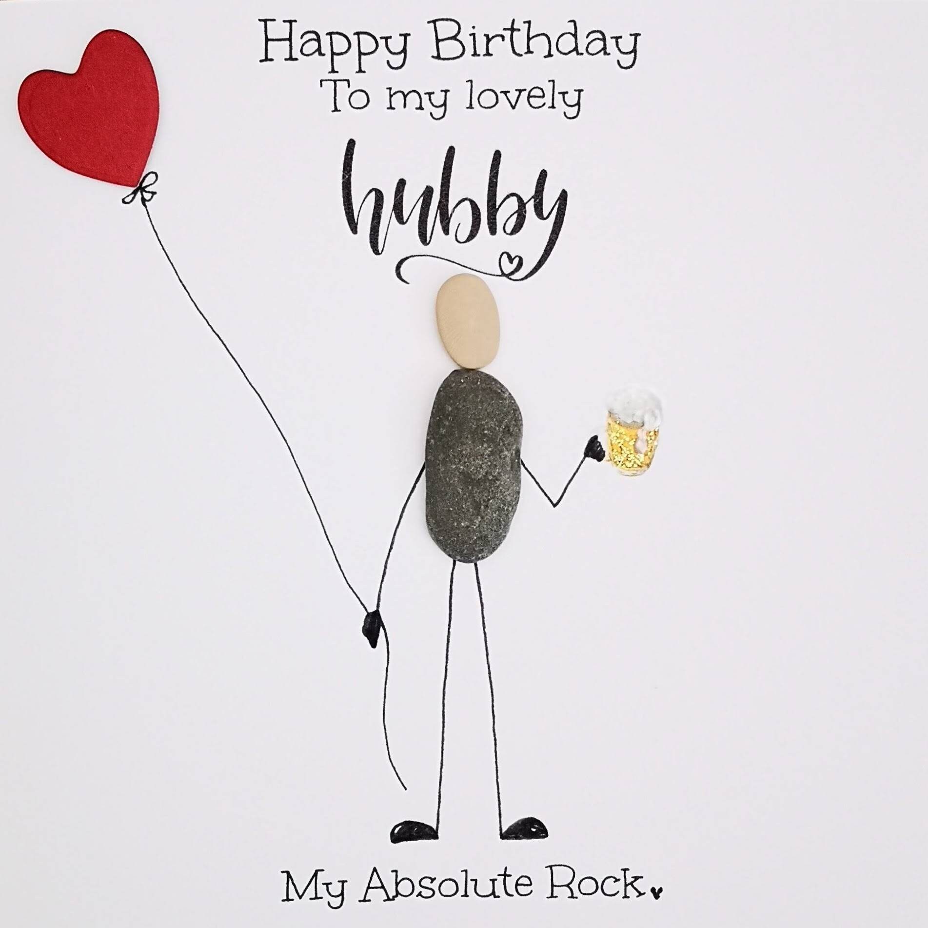 Luxury Pebble Birthday Card Husband Birthday Card Luxury - Etsy UK