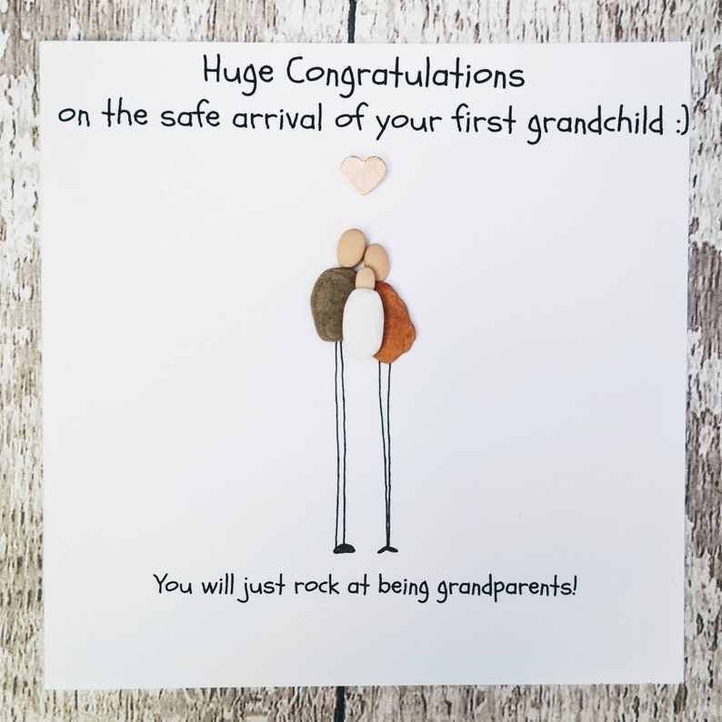 First grandchild card congratulations grandparents new | Etsy
