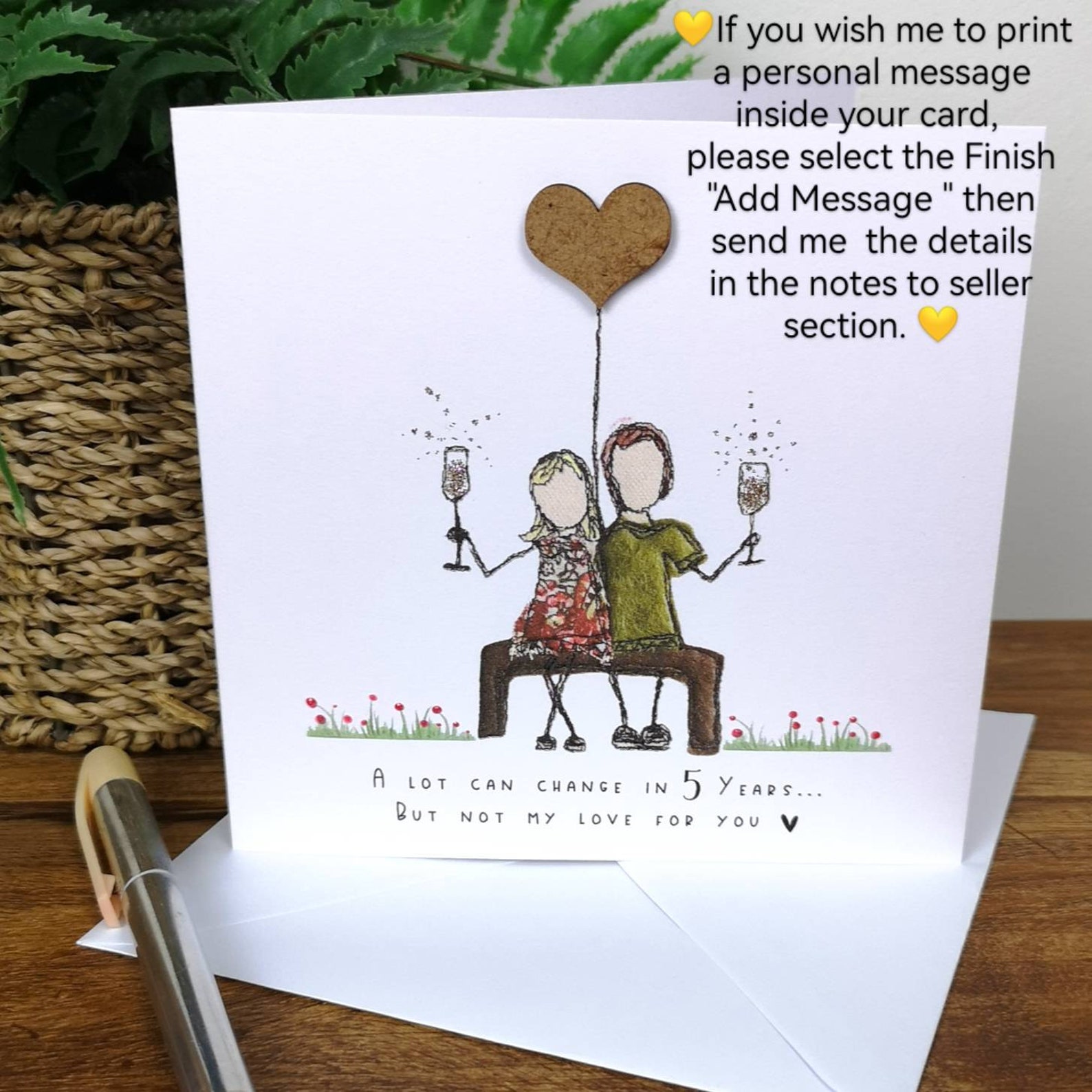 50th Wedding Anniversary Card Embroidery Art Print Card - Etsy UK