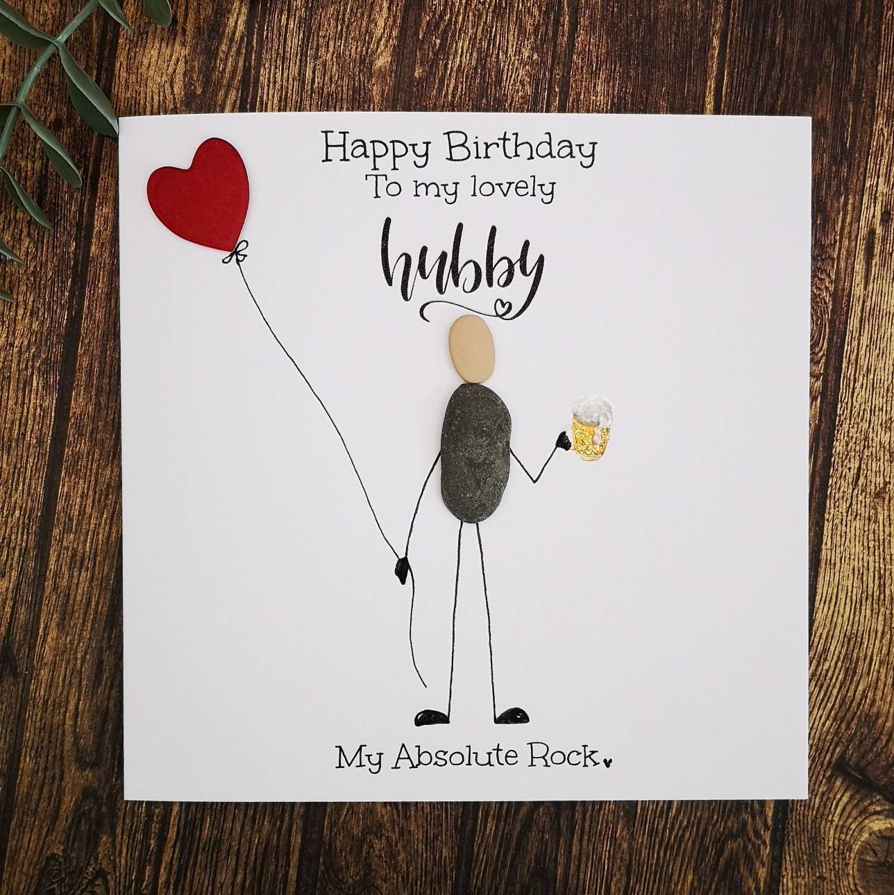 Luxury Pebble Birthday Card Husband Birthday Card Luxury | Etsy UK