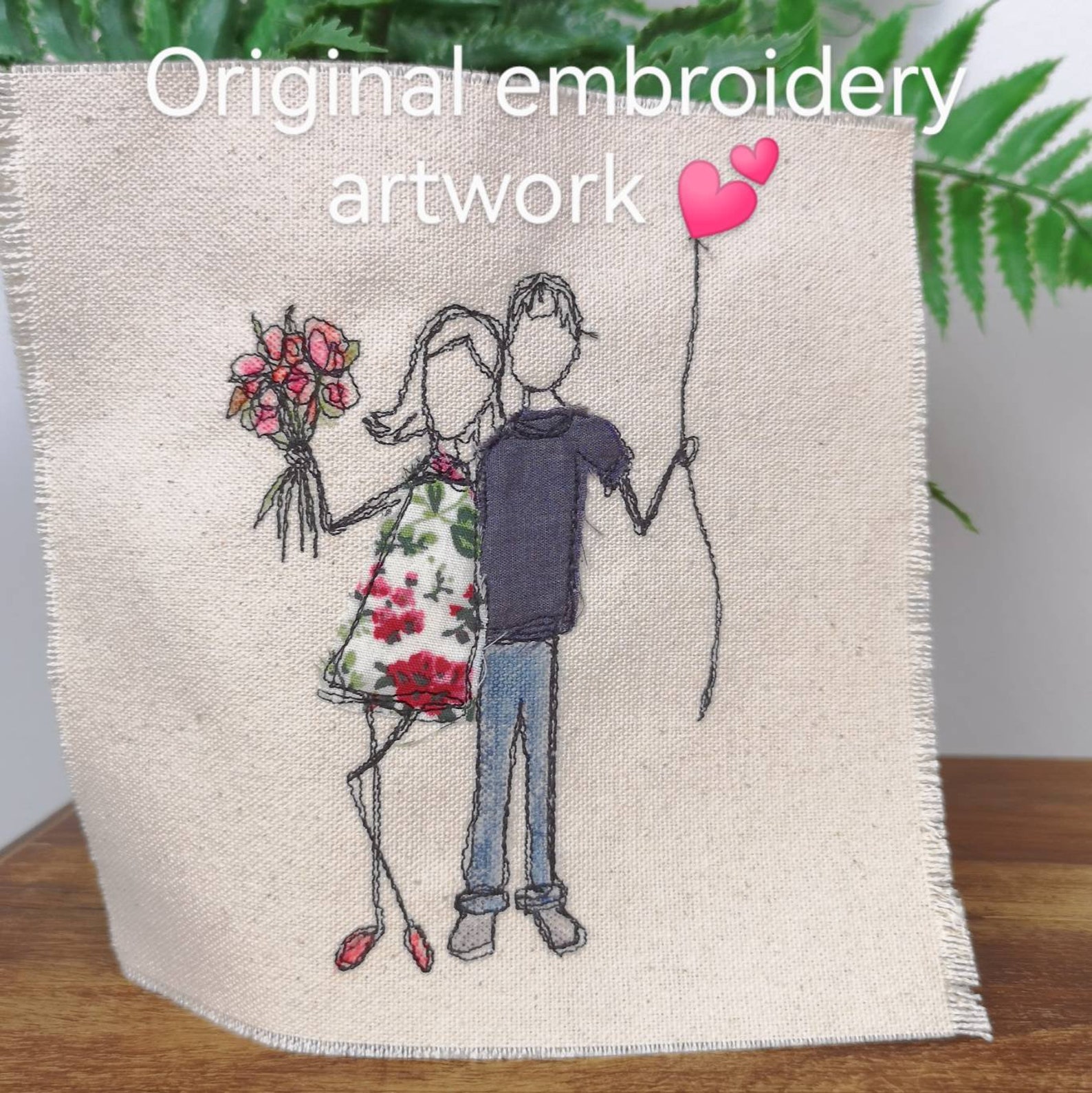 25th Anniversary Card Embroidery Artwork Print 25th Husband - Etsy