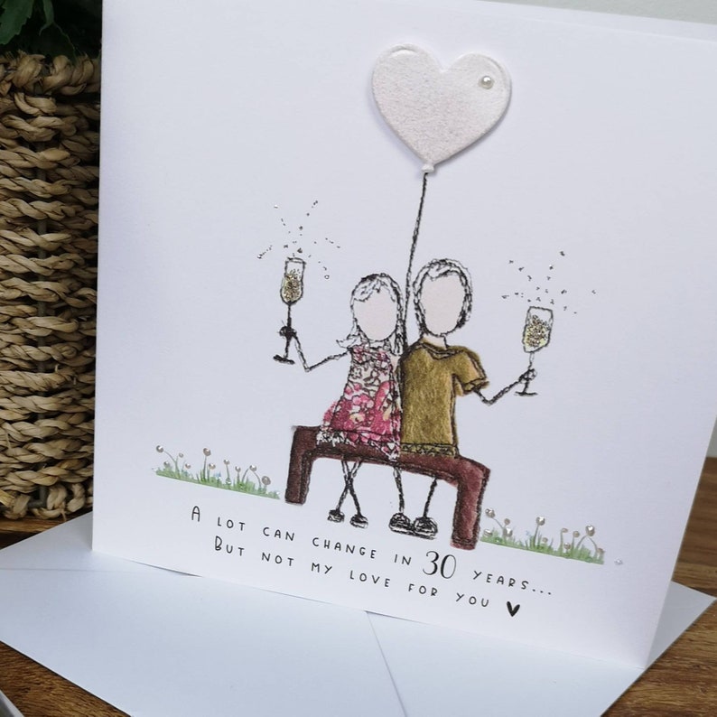 30th Wedding Anniversary Card Husband 30th Anniversary Card - Etsy UK