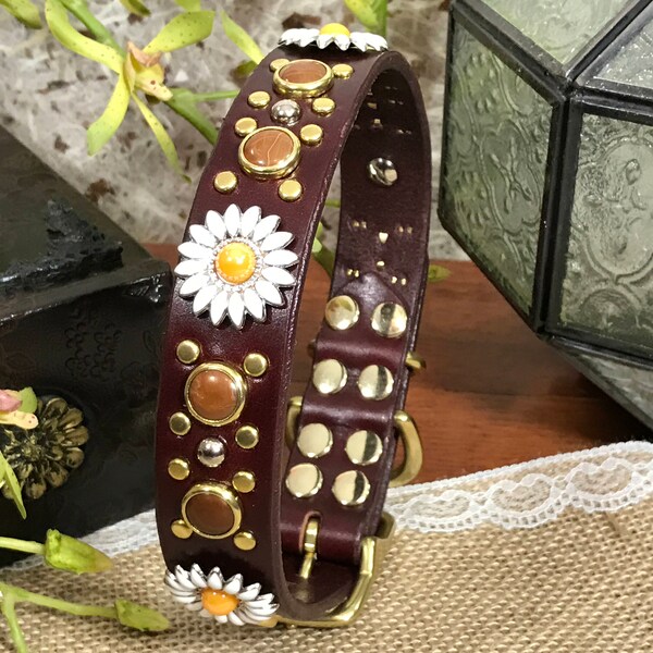Leather Fancy Dog Collars - Etsy