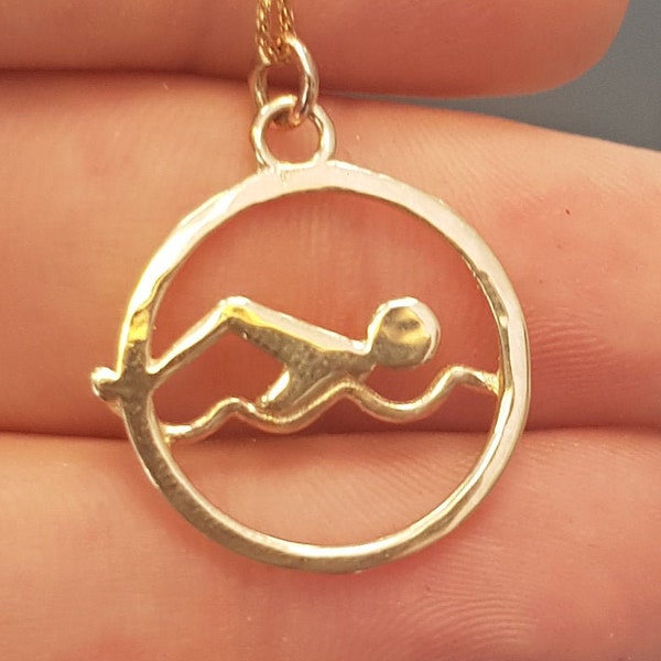 Swimmer Charm - Etsy