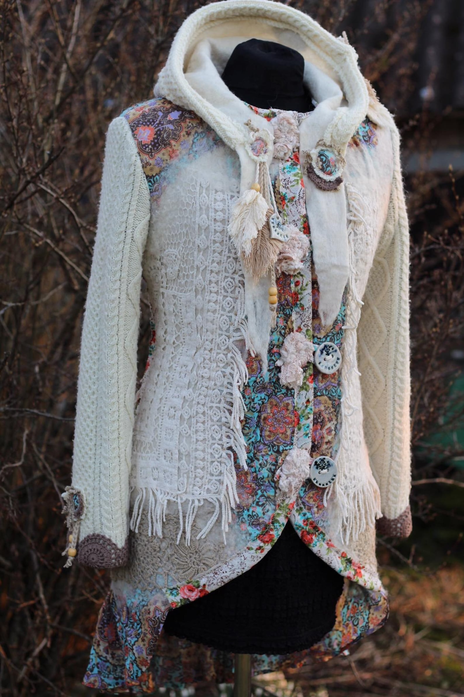 Felted Jacket, Wool and Laces Jacket - Etsy