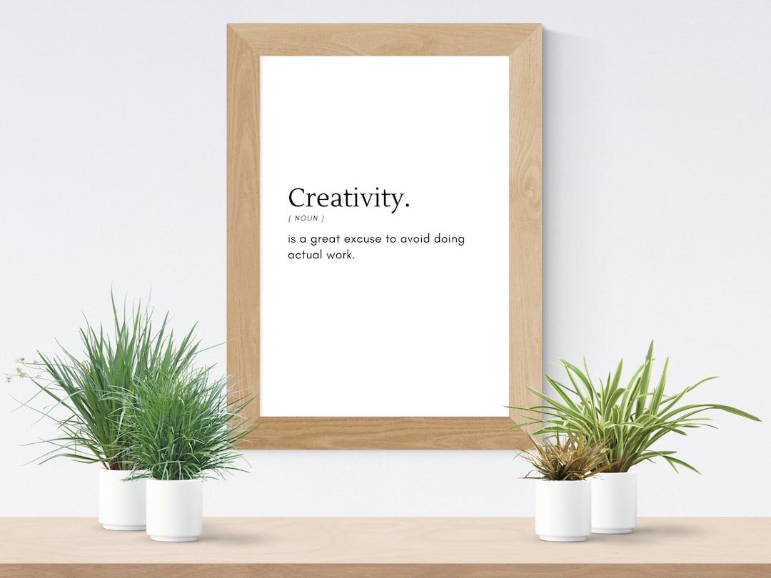 Ironic Witty Posters Creativity Digital Art A4 - Etsy