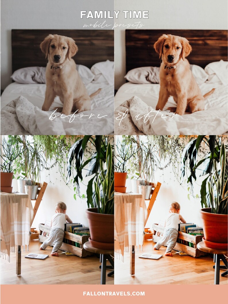 5 Family Mobile Lightroom Presets Kids Photo Filter for | Etsy