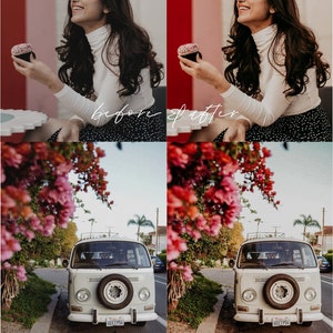 5 Bohemian Lightroom Mobile & Desktop Presets, Rich Moody Tones Pink ...
