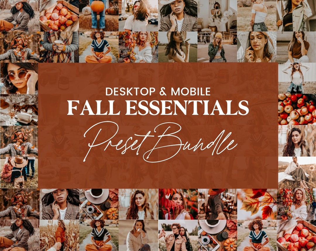 40 Fall Season Lightroom Presets Bundle, Mobile & Desktop Warm Autumn ...