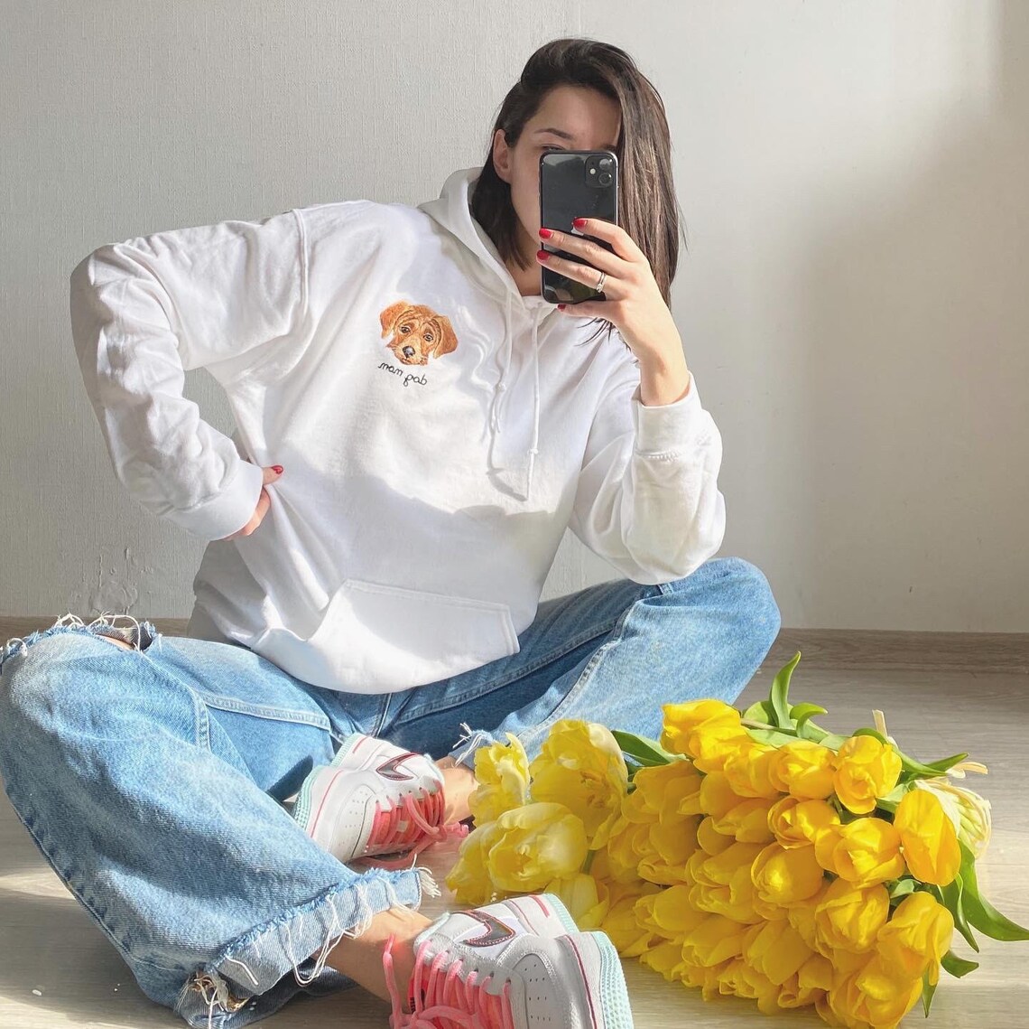 Custom Pet Hoodie Embroidered or Printed Pet Face Hoodie Dog - Etsy