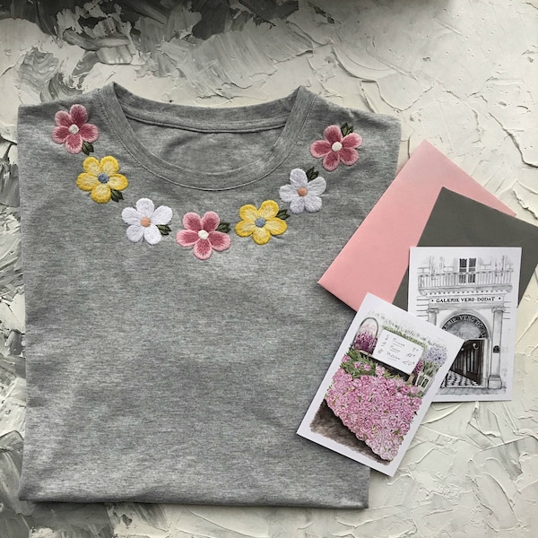 Embroidered Tee - Etsy